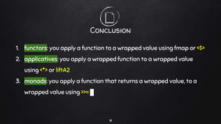 Functors, applicatives & monads | PPT