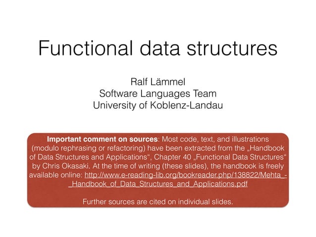 Functional data structures | PPT