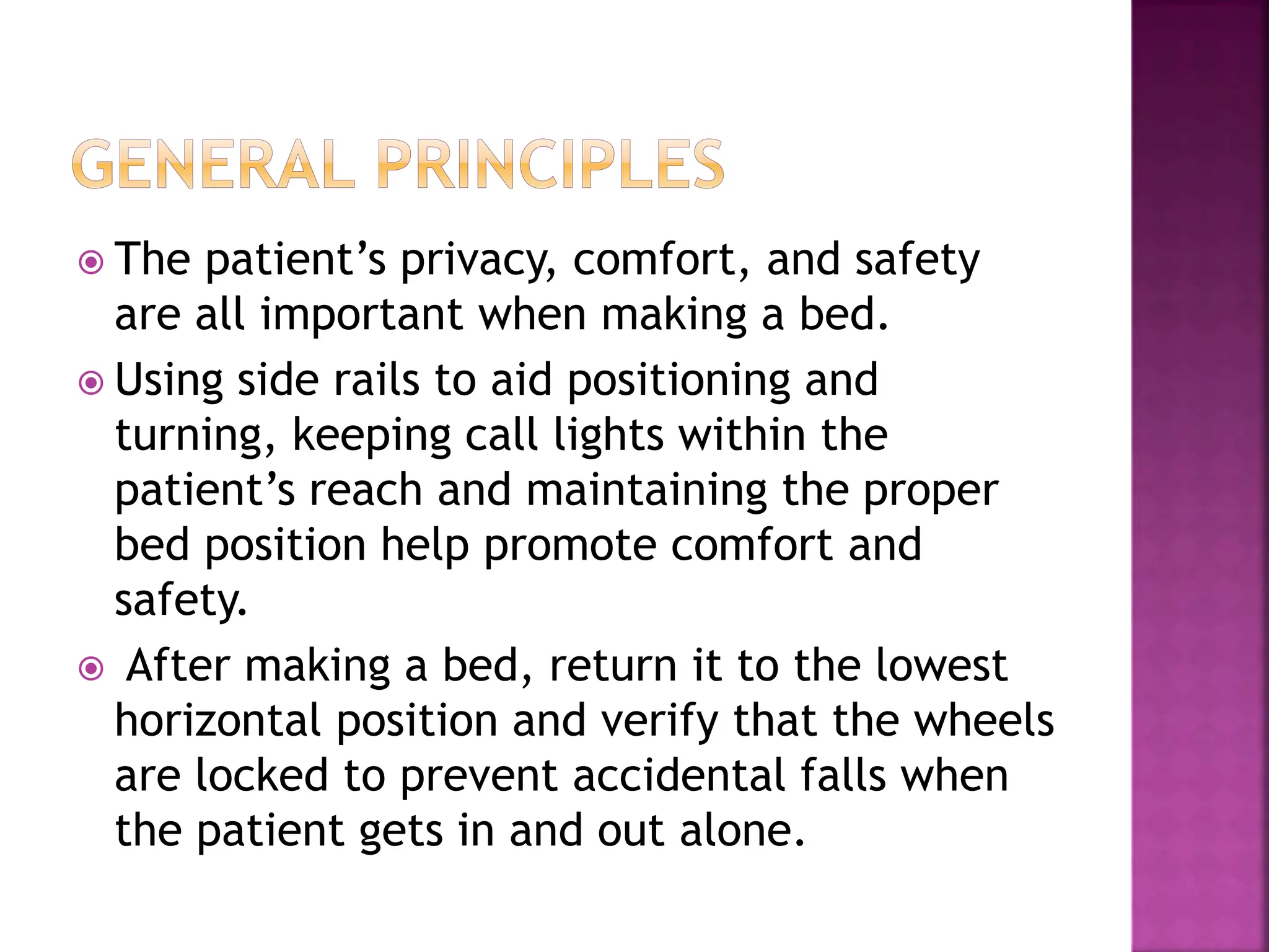 Fundamentals of nursing basic procedures Bed Making.pdf