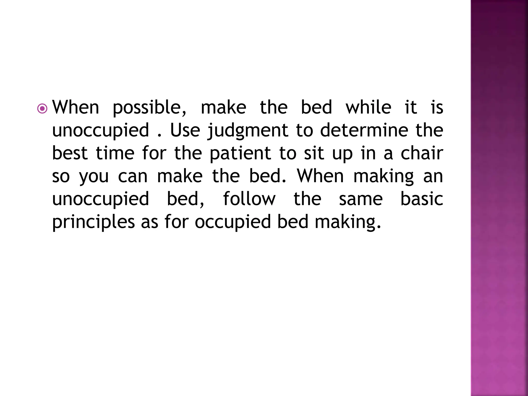 Fundamentals of nursing basic procedures Bed Making.pdf