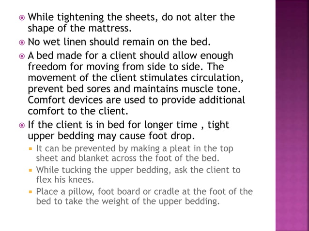 Fundamentals of nursing basic procedures Bed Making.pdf