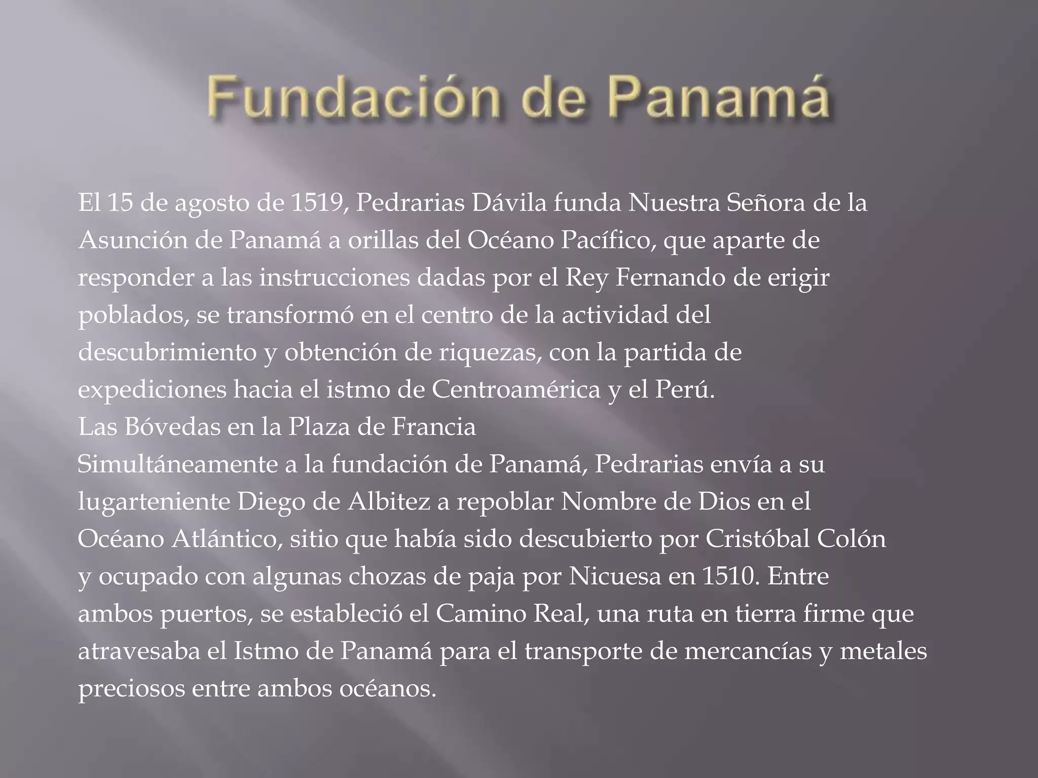 FundacióN De La Ciudad De Panamá | PPTX