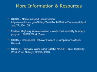 Road Construction Work Zone Safety | PPT