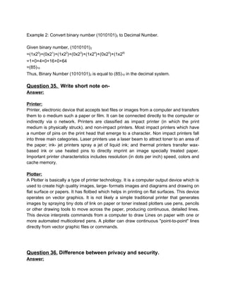 Fundamentals of Computer Science Basics. | DOCX