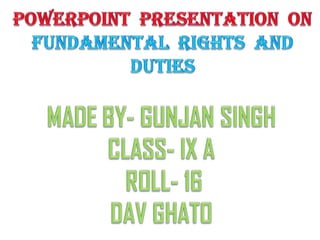 Fundamental rights-and-duties | PPT