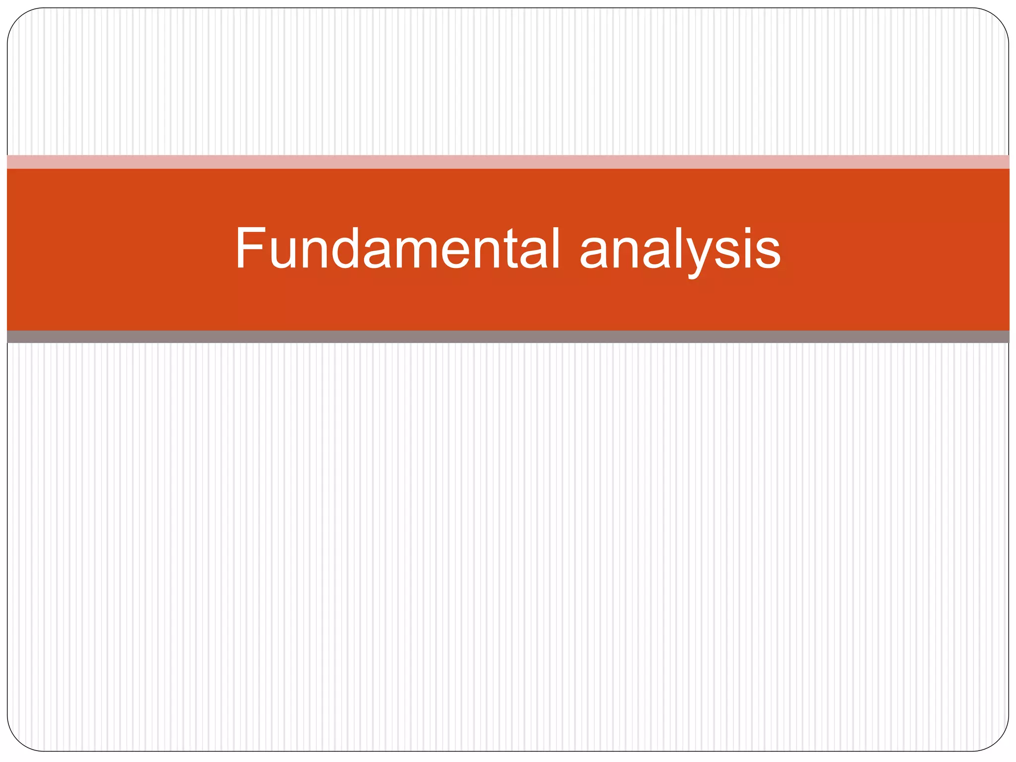 Fundamental analysis | PPT