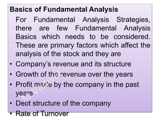 Fundamental Analysis including Economy, Industry Company Analysis | PPTX