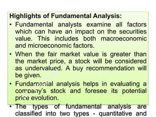 Fundamental Analysis including Economy, Industry Company Analysis | PPTX