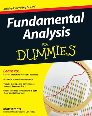 Fundamental Analysis for Dummies.pdf somwmdw | PDF