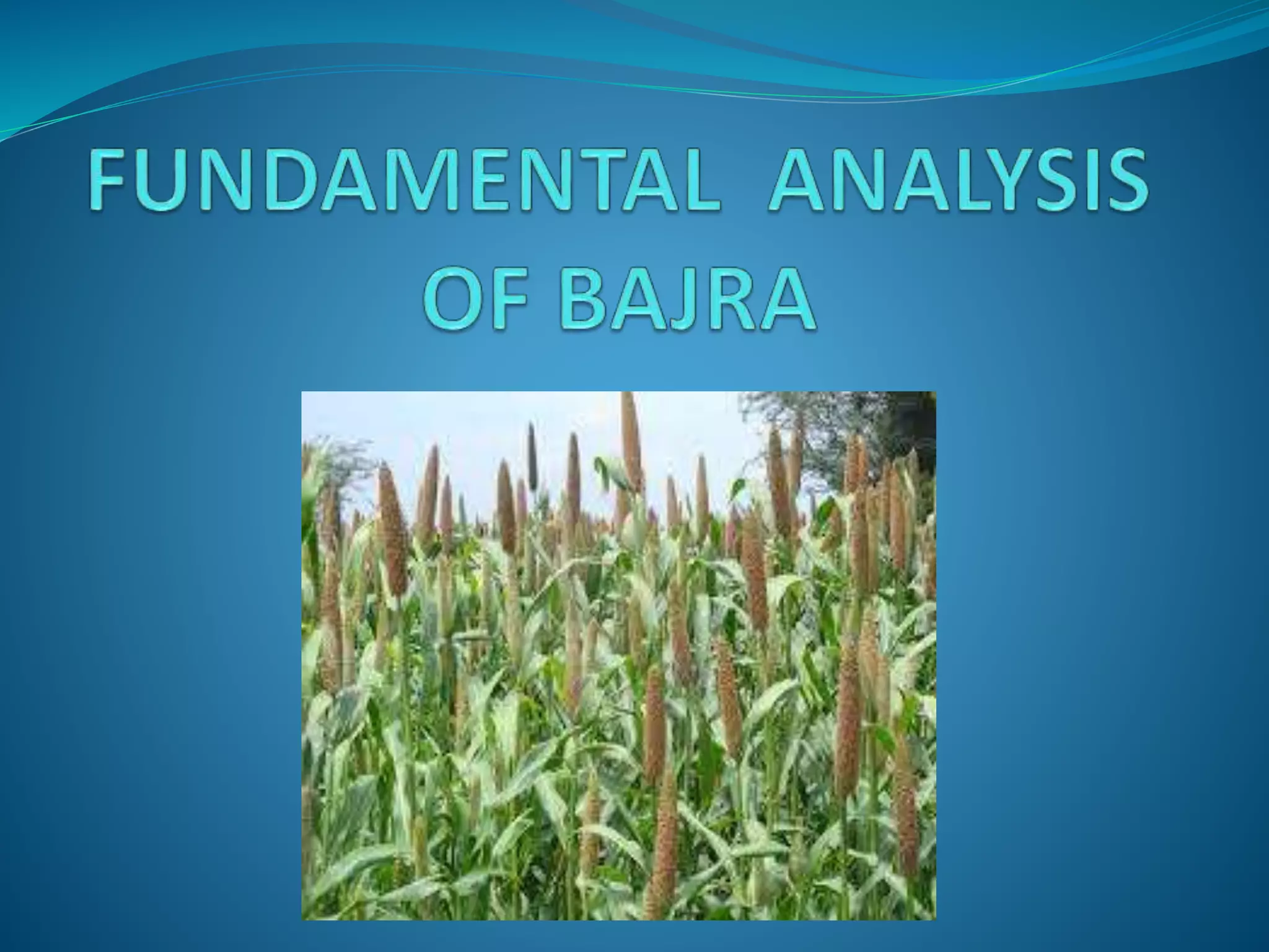 Fundamental analysis of bajra | PPTX