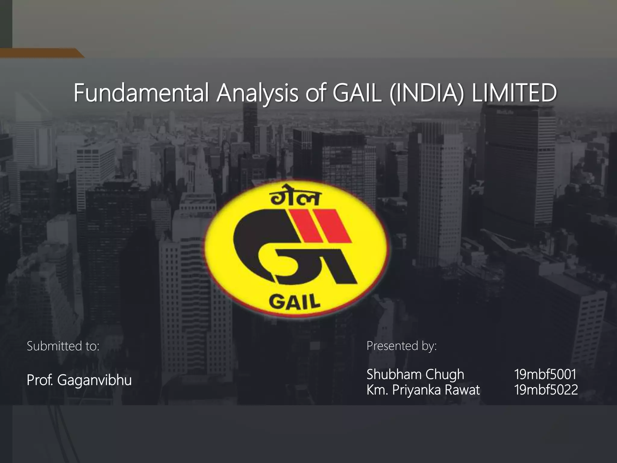 Fundamental analysis of Gail Ltd 2020 | PPT