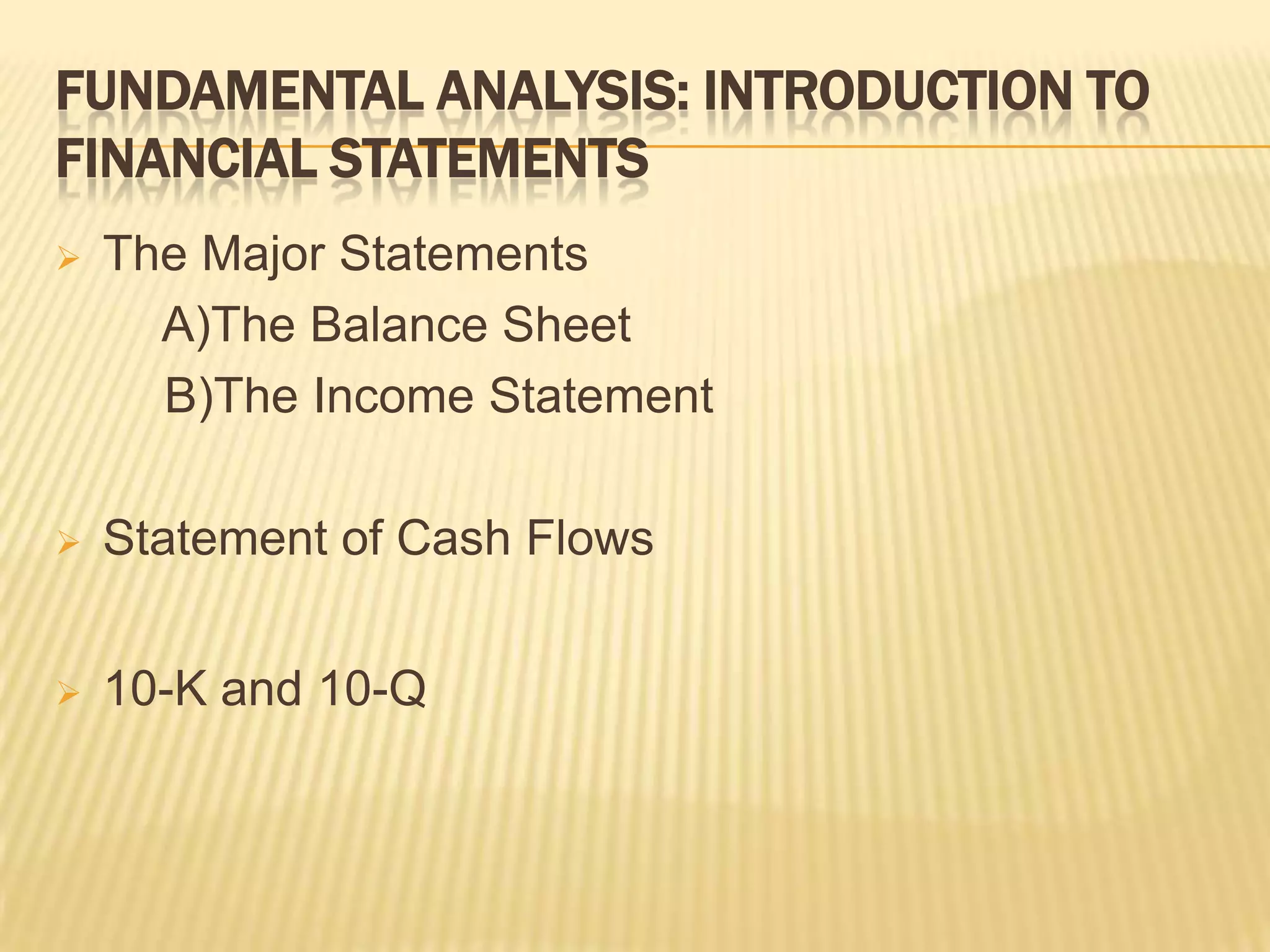 Fundamental analysis ppt | PPTX