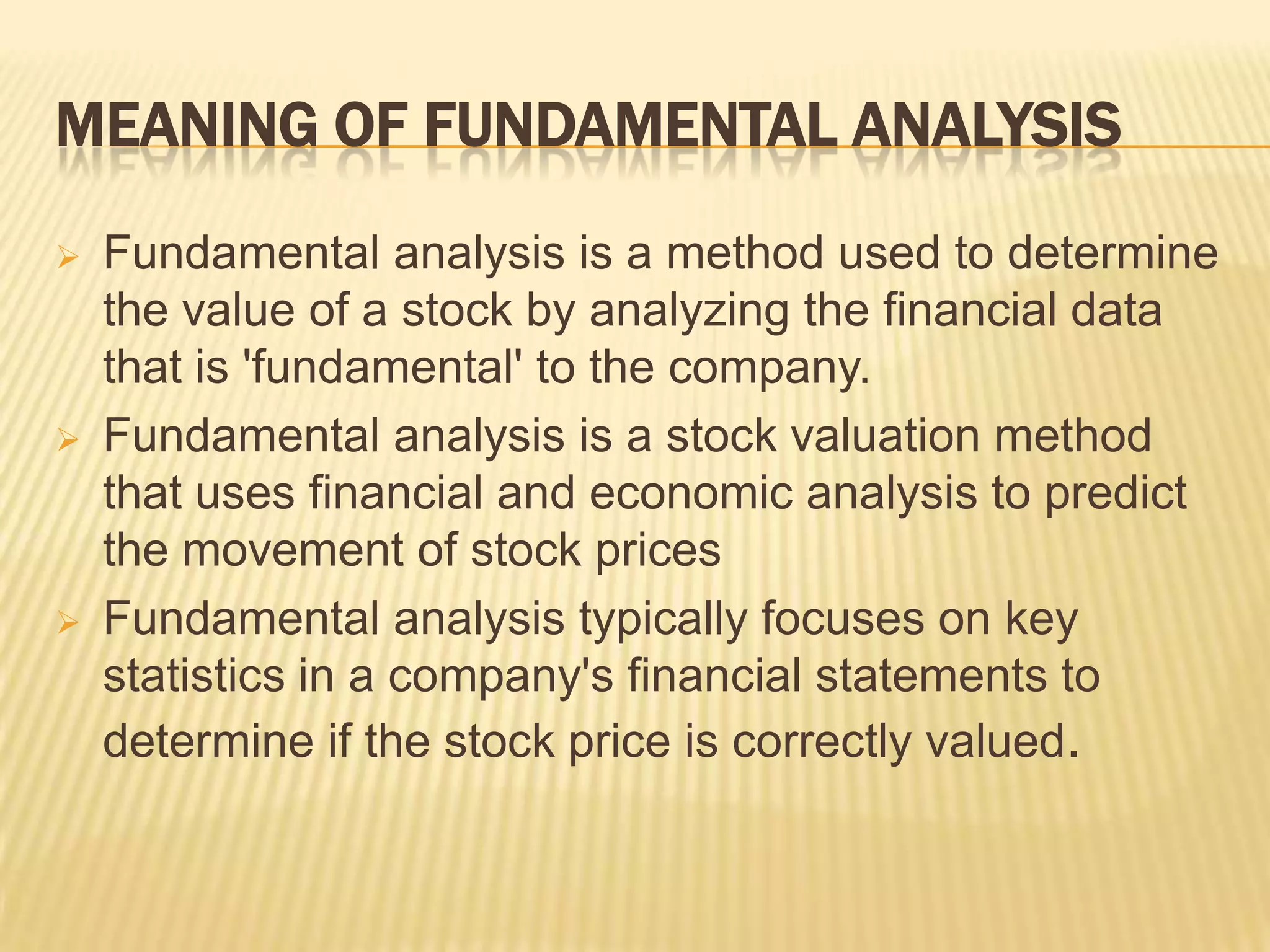 Fundamental analysis ppt | PPTX