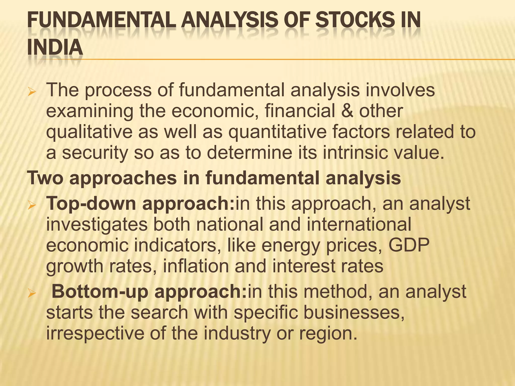 Fundamental analysis ppt | PPTX