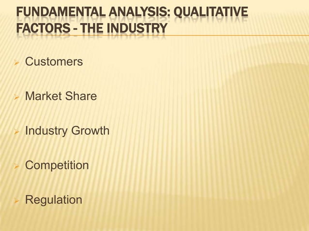 Fundamental analysis ppt | PPTX | Stocks and Bonds | Personal Investing