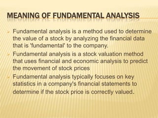 Fundamental analysis ppt | PPTX