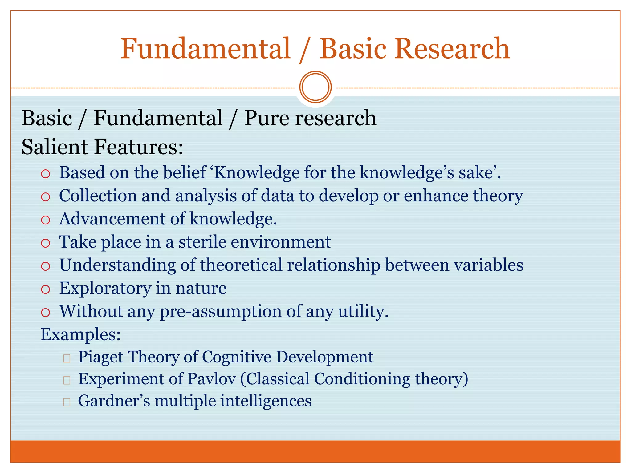 Fundamental, Applied and Action Research | PPTX