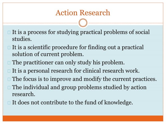 Fundamental, Applied and Action Research | PPTX | Professional School ...