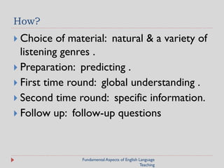 Fundamental aspects of language teaching | PDF