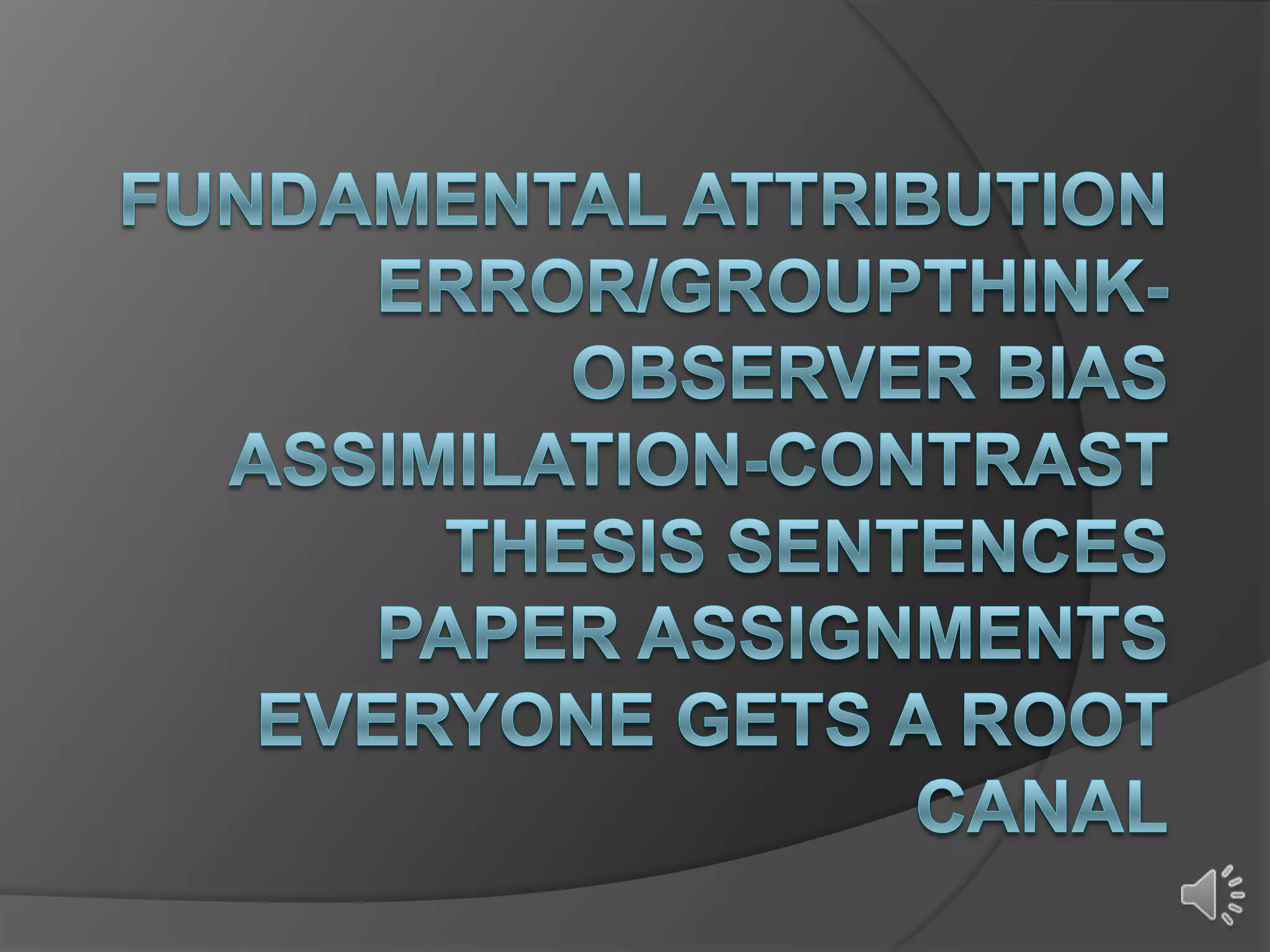 Fundamental attribution error | PPTX