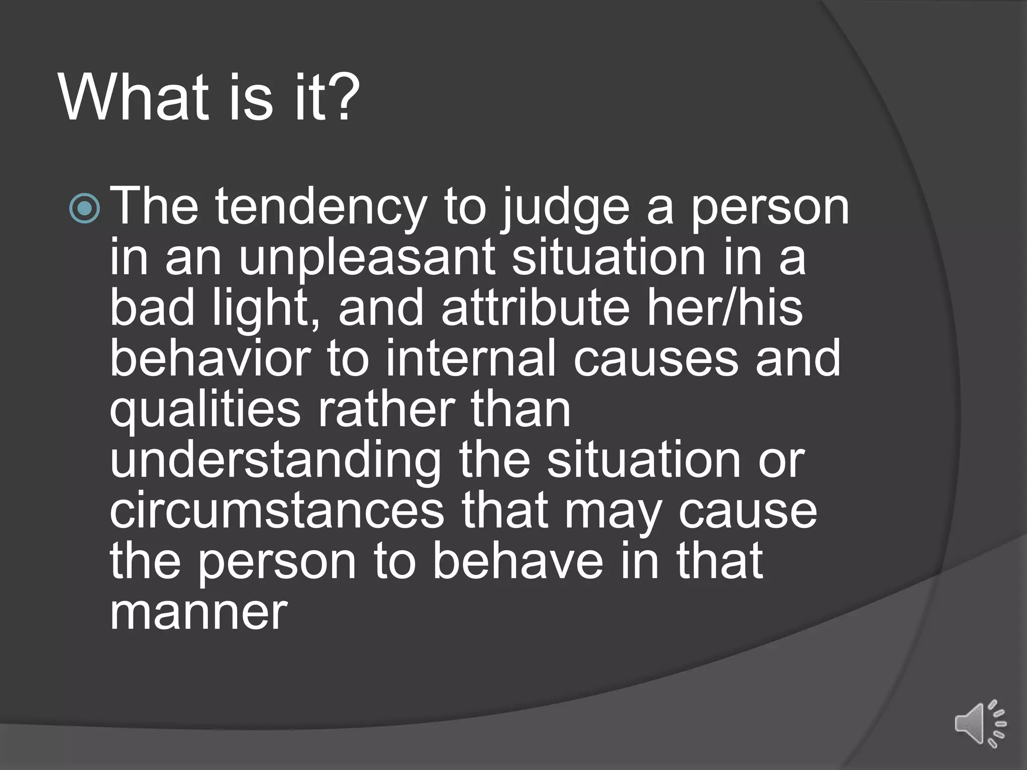 Fundamental attribution error | PPTX