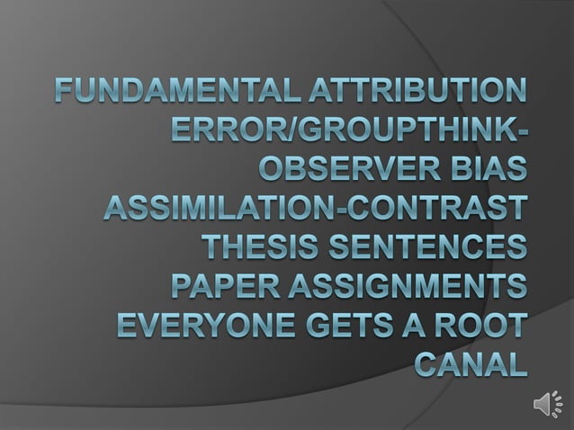 Fundamental attribution error | PPTX