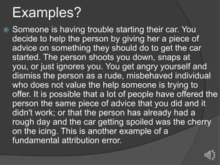 Fundamental attribution error | PPTX