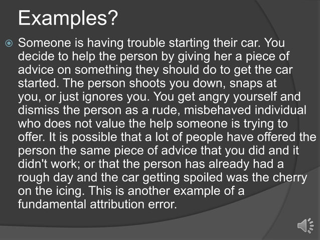 Fundamental attribution error | PPTX