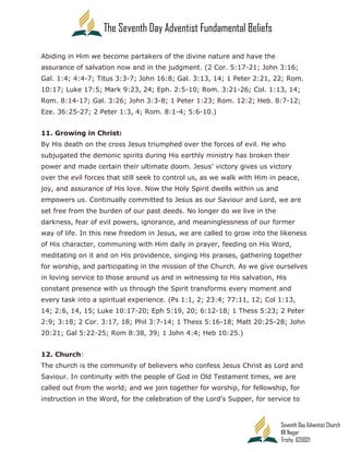 Fundamental beliefs | PDF