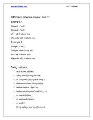 Fundamental classes in java | PDF