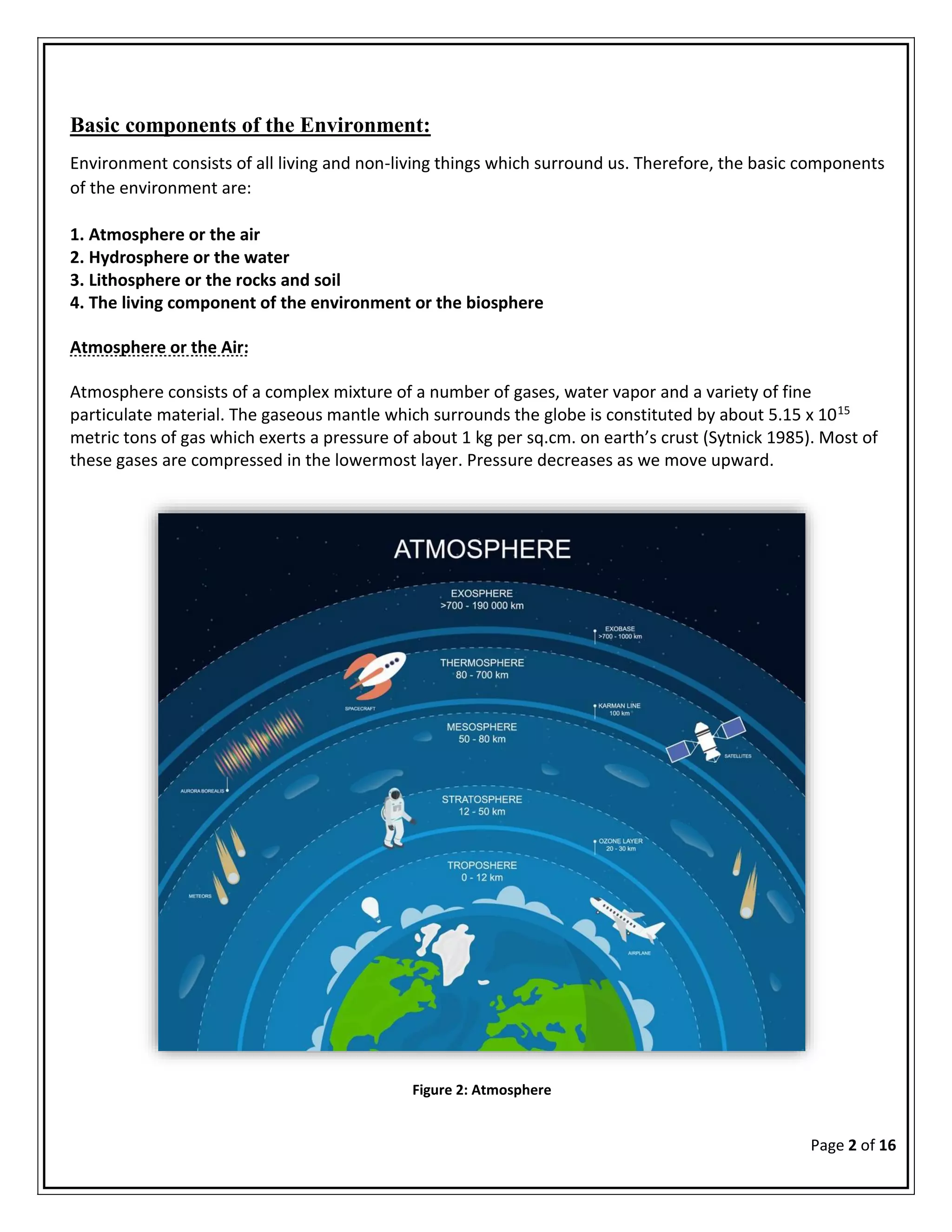 Fundamental Components of the Environment and Environmental Pollutants ...