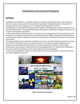 Fundamental Components of the Environment and Environmental Pollutants ...