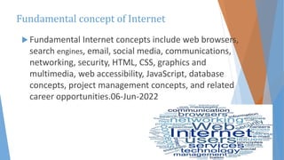Fundamental concept of Internet with terminology.pptx