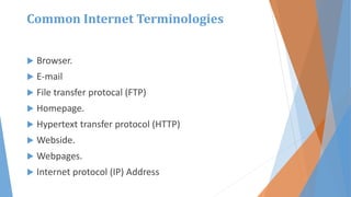 Fundamental concept of Internet with terminology.pptx