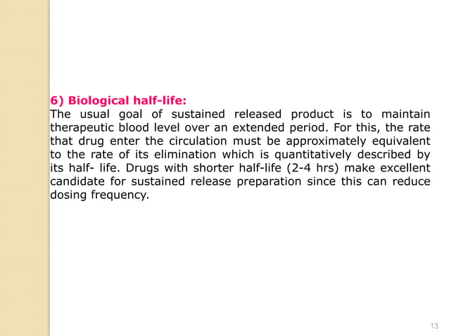 Fundamental concept of modified drug release | PPTX