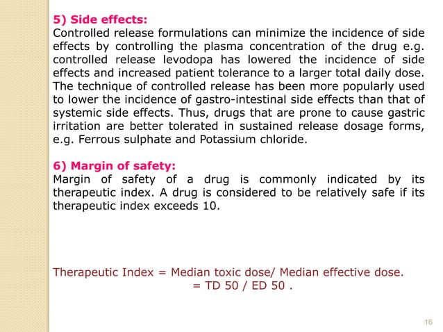 Fundamental concept of modified drug release | PPTX