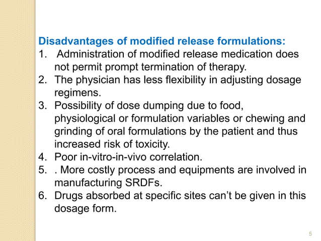 Fundamental concept of modified drug release | PPTX