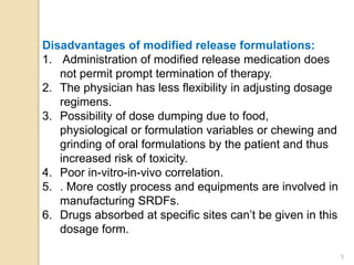 Fundamental concept of modified drug release | PPT