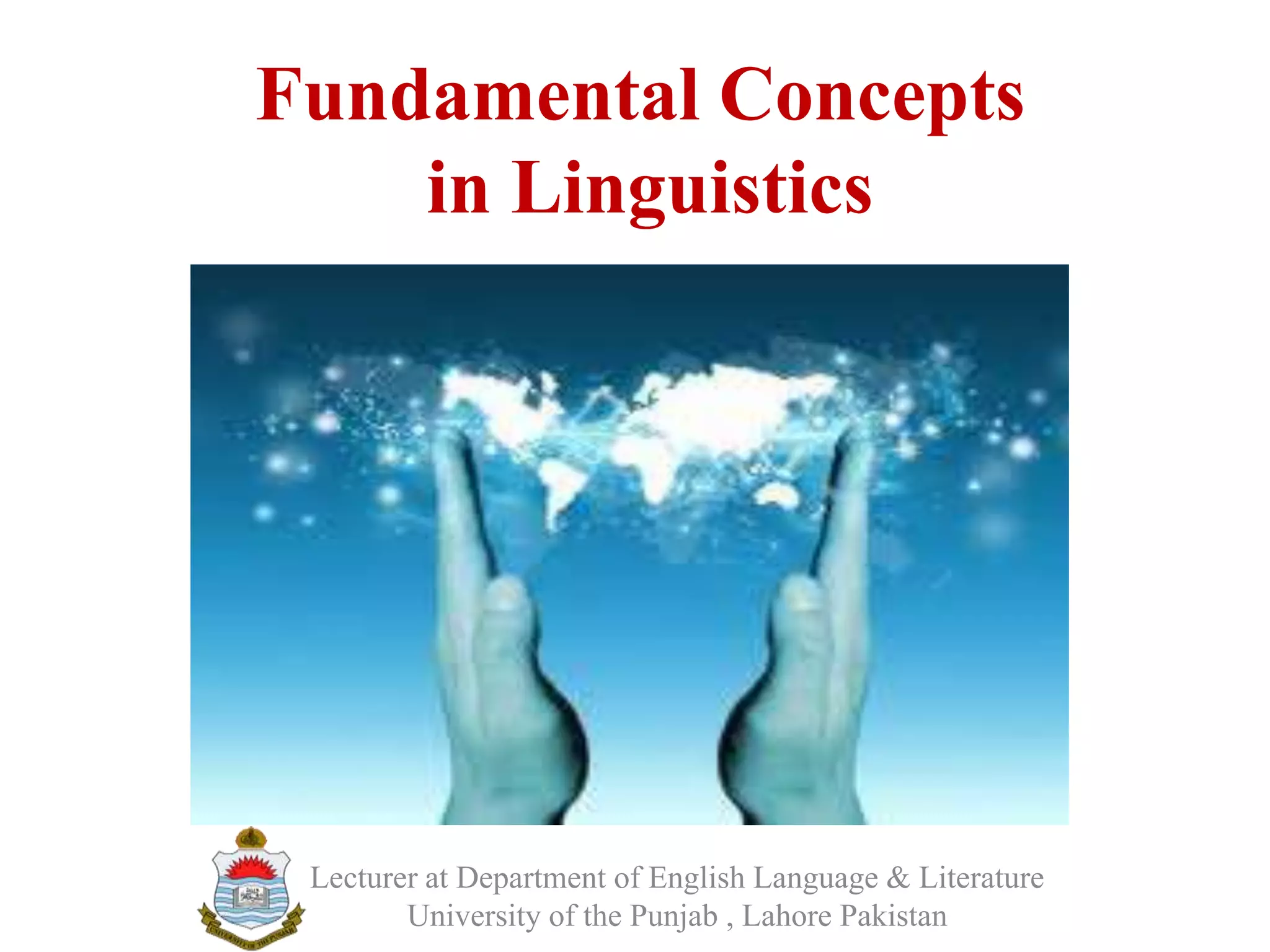 Fundamental concepts in linguistics | PPT