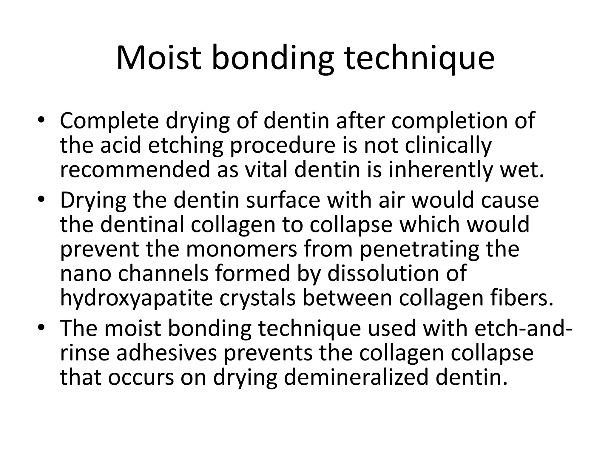 Fundamental concepts of enamel and dentin adhesion | PPTX