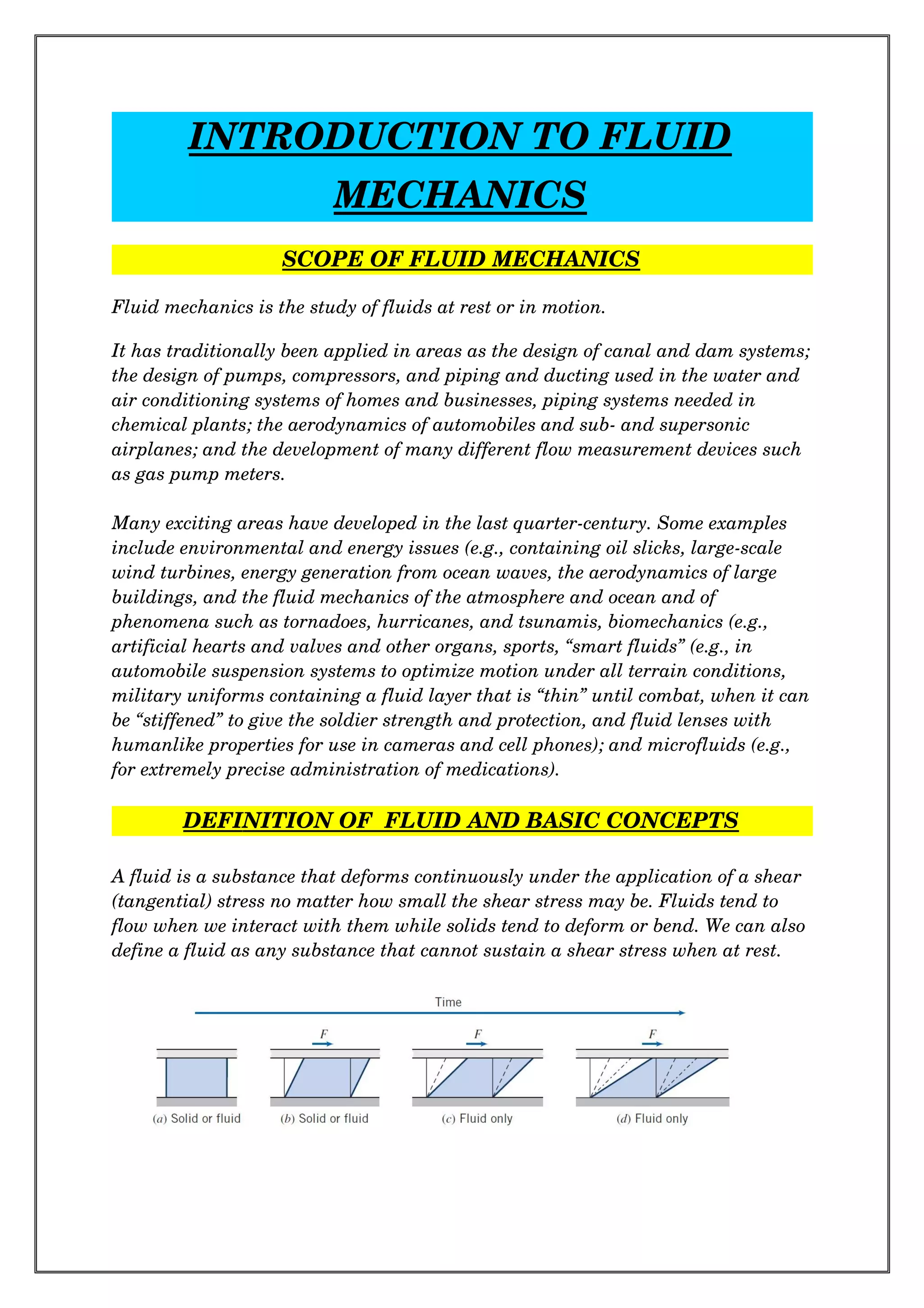 Fundamental concepts of fluid mechanics | PDF