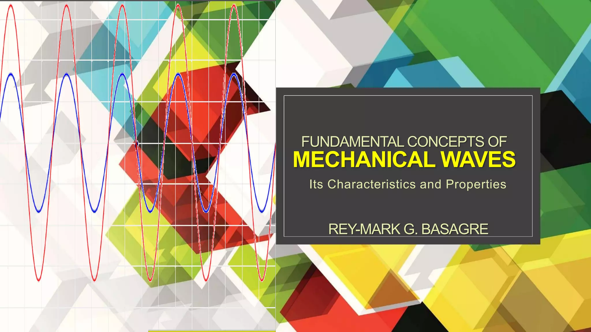 Fundamental concepts of mechanical wave its characteristics and ...