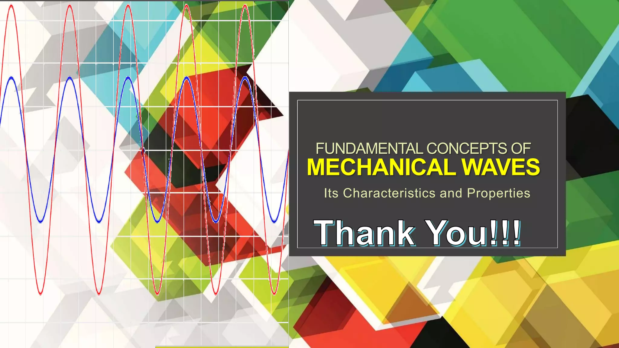Fundamental concepts of mechanical wave its characteristics and ...