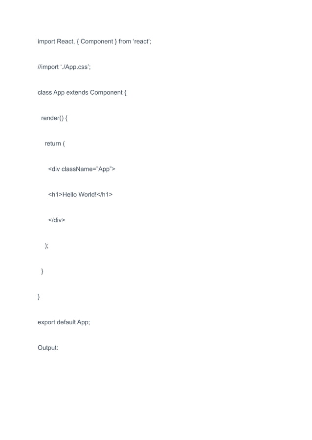 Fundamental concepts of react js | PDF