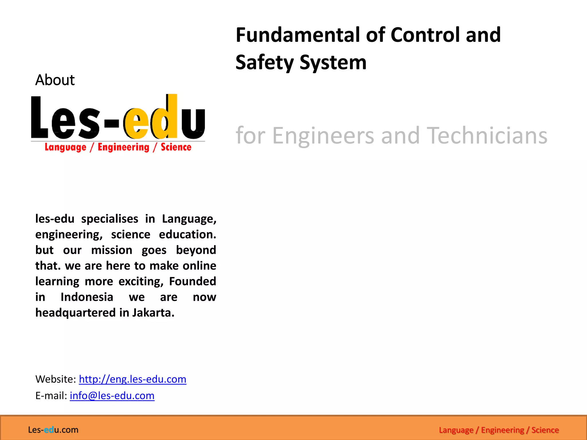 Fundamental control and safety system | PPT