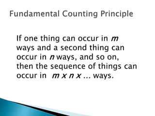 Fundamental Counting Principle | PPTX