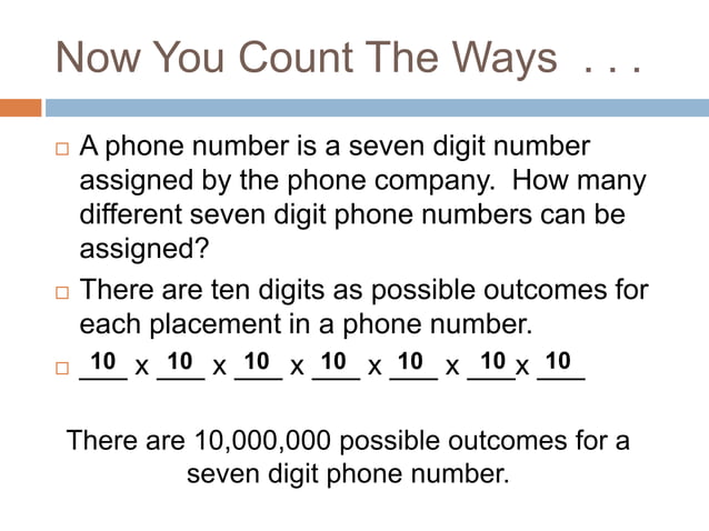 Fundamental counting principle powerpoint | PPTX