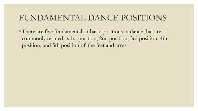 Fundamental dance positions | PPTX