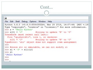 Python-04| Fundamental data types vs immutability | PPT