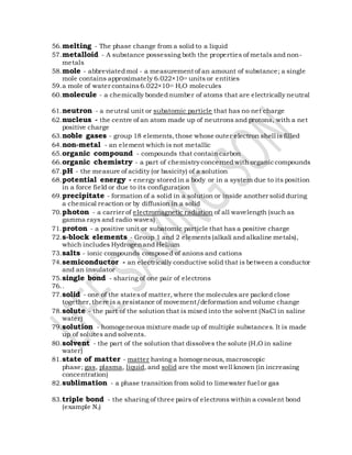 Fundamental definition of chemistry | DOCX